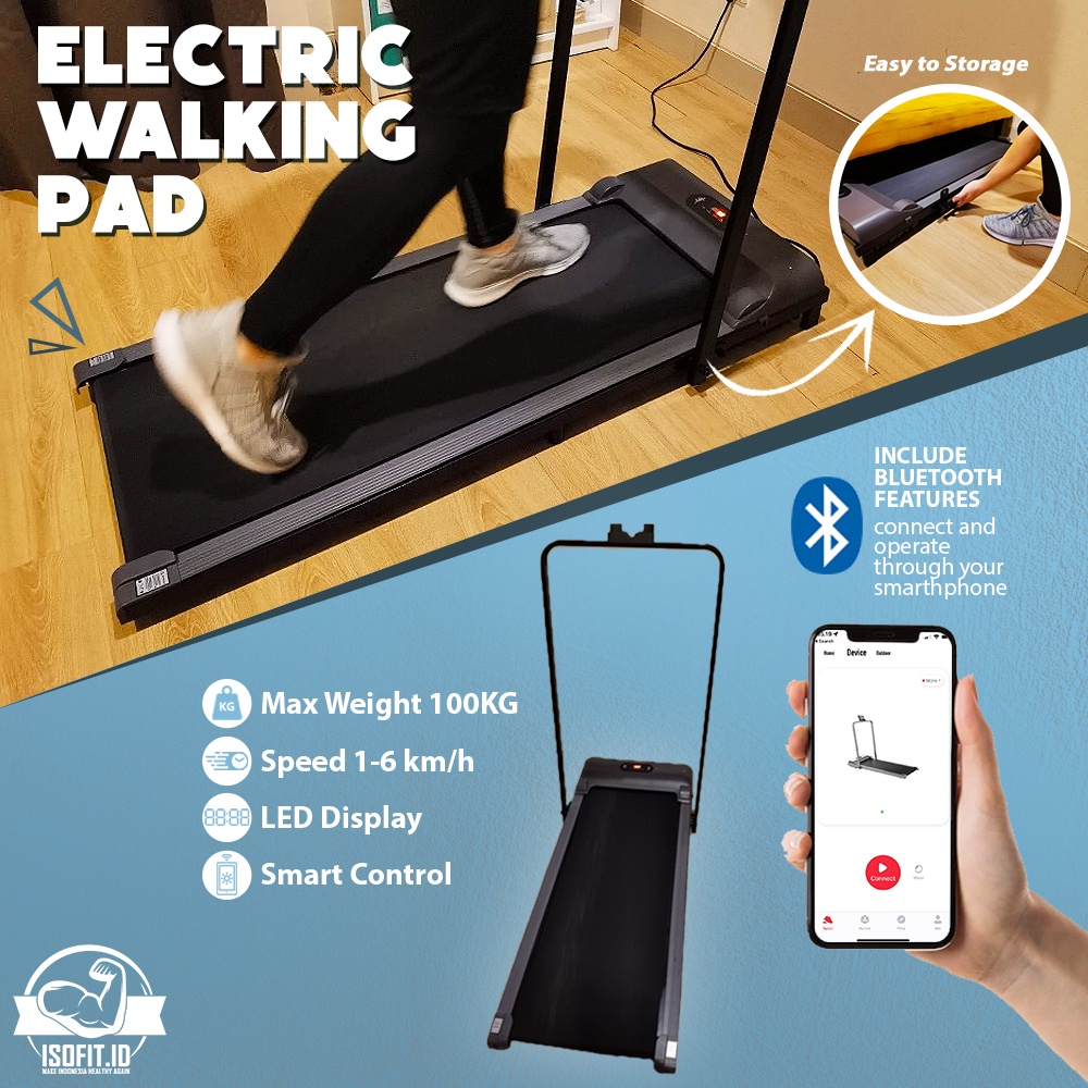 Jual Isofit.id Treadmill Waalking Pad Alat Fitness Equipment Running ...
