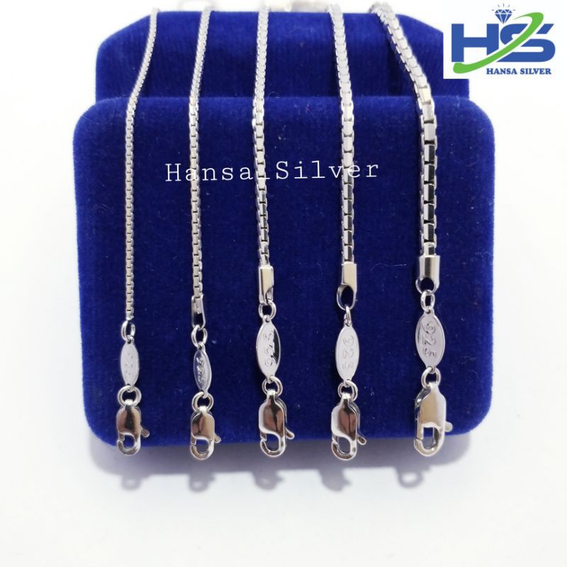 Jual Kalung Perak Silver Asli 925 Lapis Emas Putih Kualitas Super Italy ...