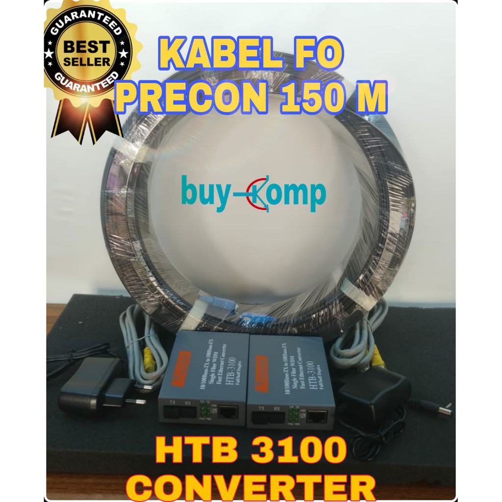 Jual Paket HTB 3100 Converter FO to RJ + KABEL PRECON FO (Fiber Optic ...