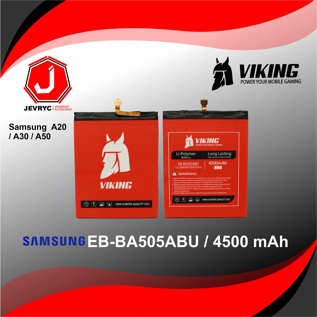 Jual VIKING Baterai Samsung Galaxy A20 - A30 - A50 - A30s - A50S EB-BA505ABU | Shopee Indonesia