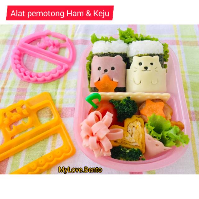 Jual Rolled Ham & Cheese Mold Bento Tools Bento Mold Pemotong Keju dan Ham | Shopee Indonesia