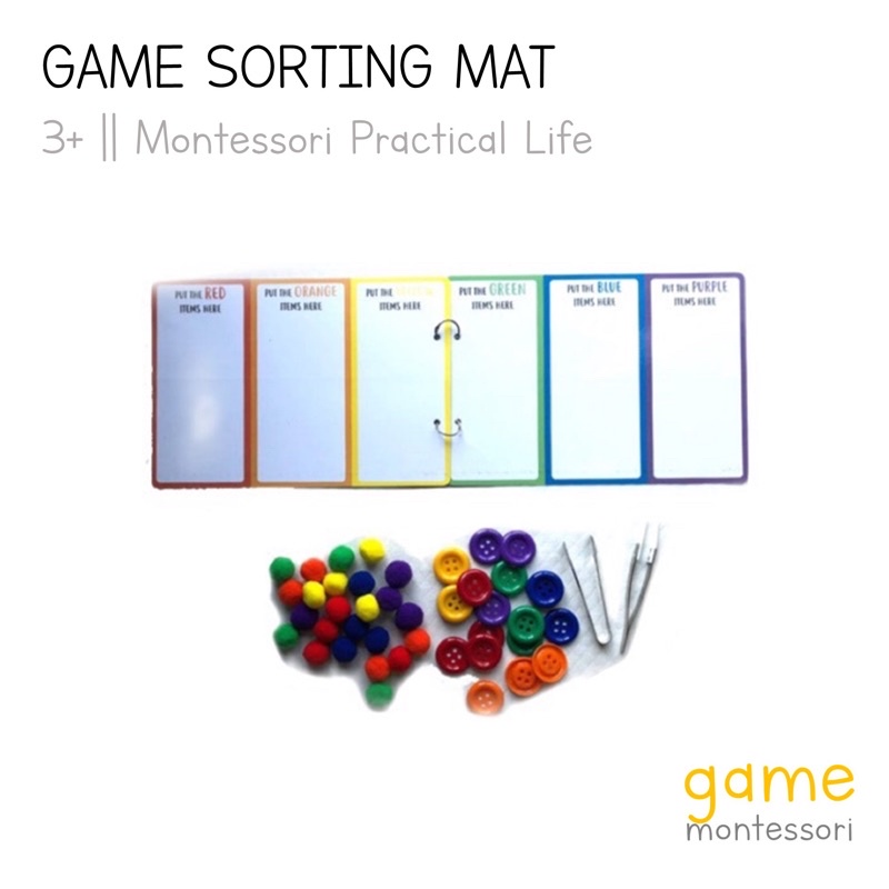 Jual Game Montessori Sorting Mat Set | Shopee Indonesia