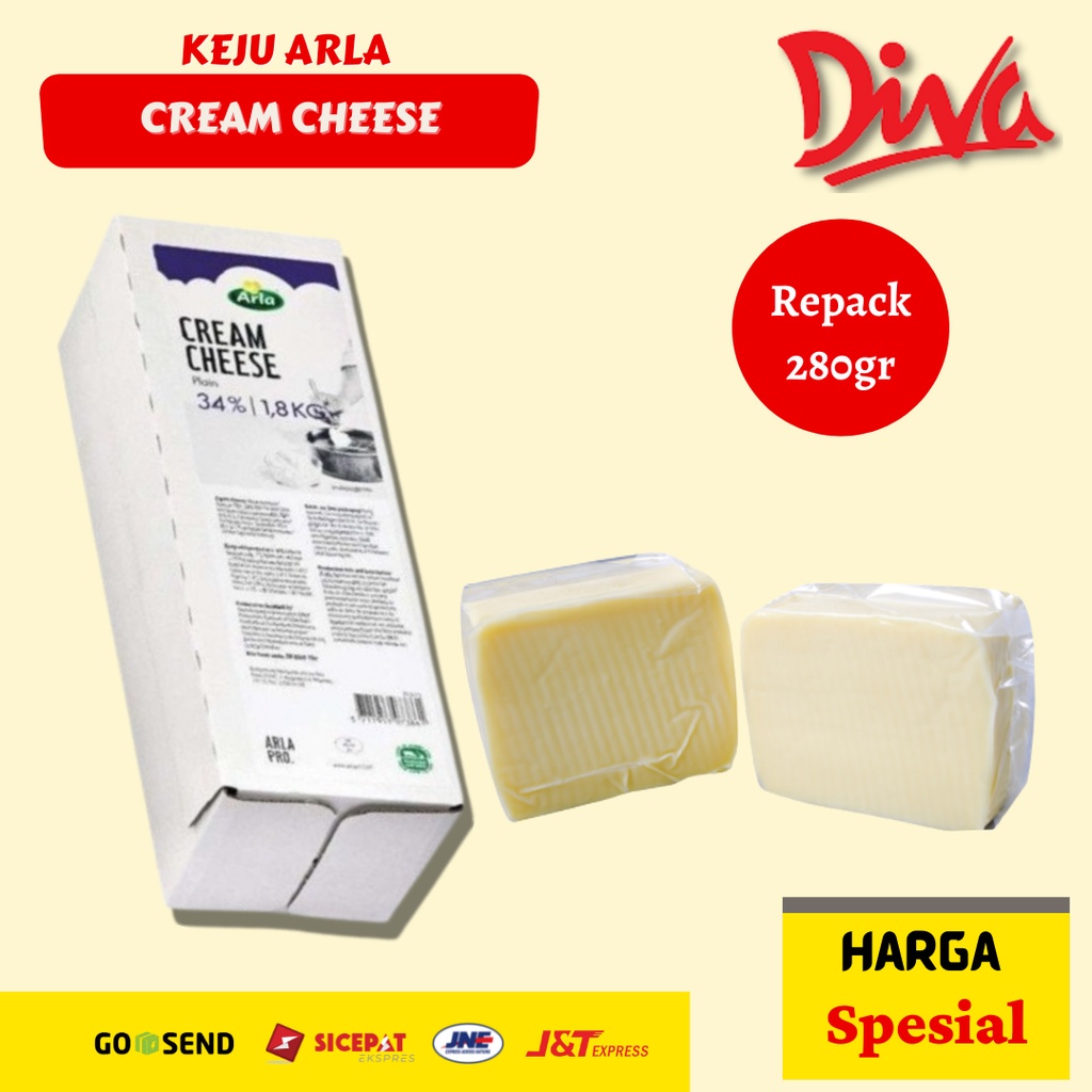 Jual [250gr] Keju Arla Cream Cheese Potong | Cream cheese repak ...