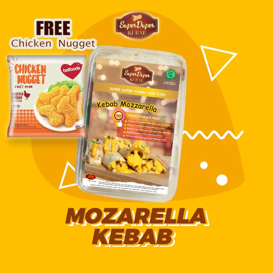 Jual Kebab Frozen Mozzarella BONUS Chicken Nugget Belfoods 170 gram ...