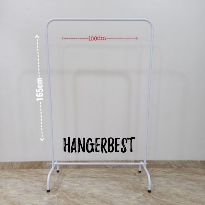 Jual Gawang Baju Model Warna Putih 100 cm Full Coating Jemuran Baju ...