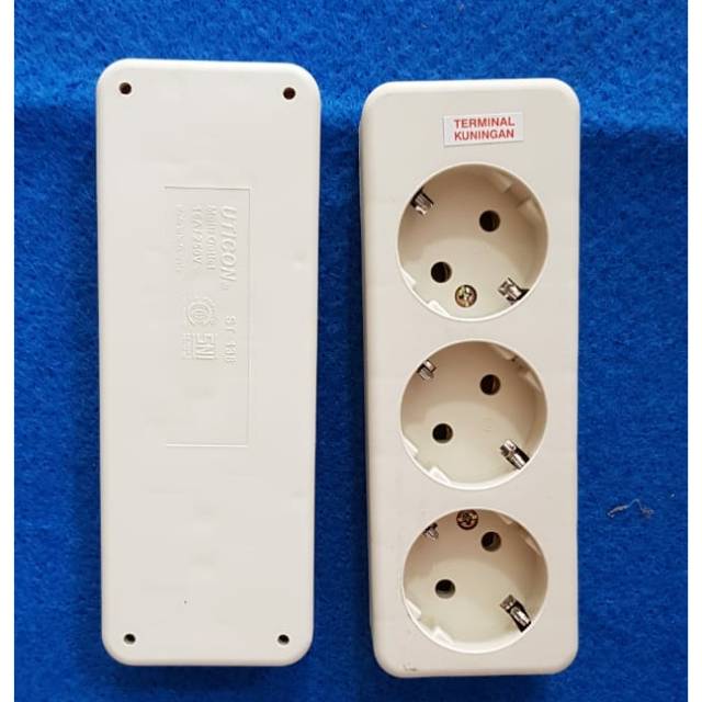 Jual Uticon 3 lubang / Stop kontak uticon 3 lubang / Terminal Kuningan ...