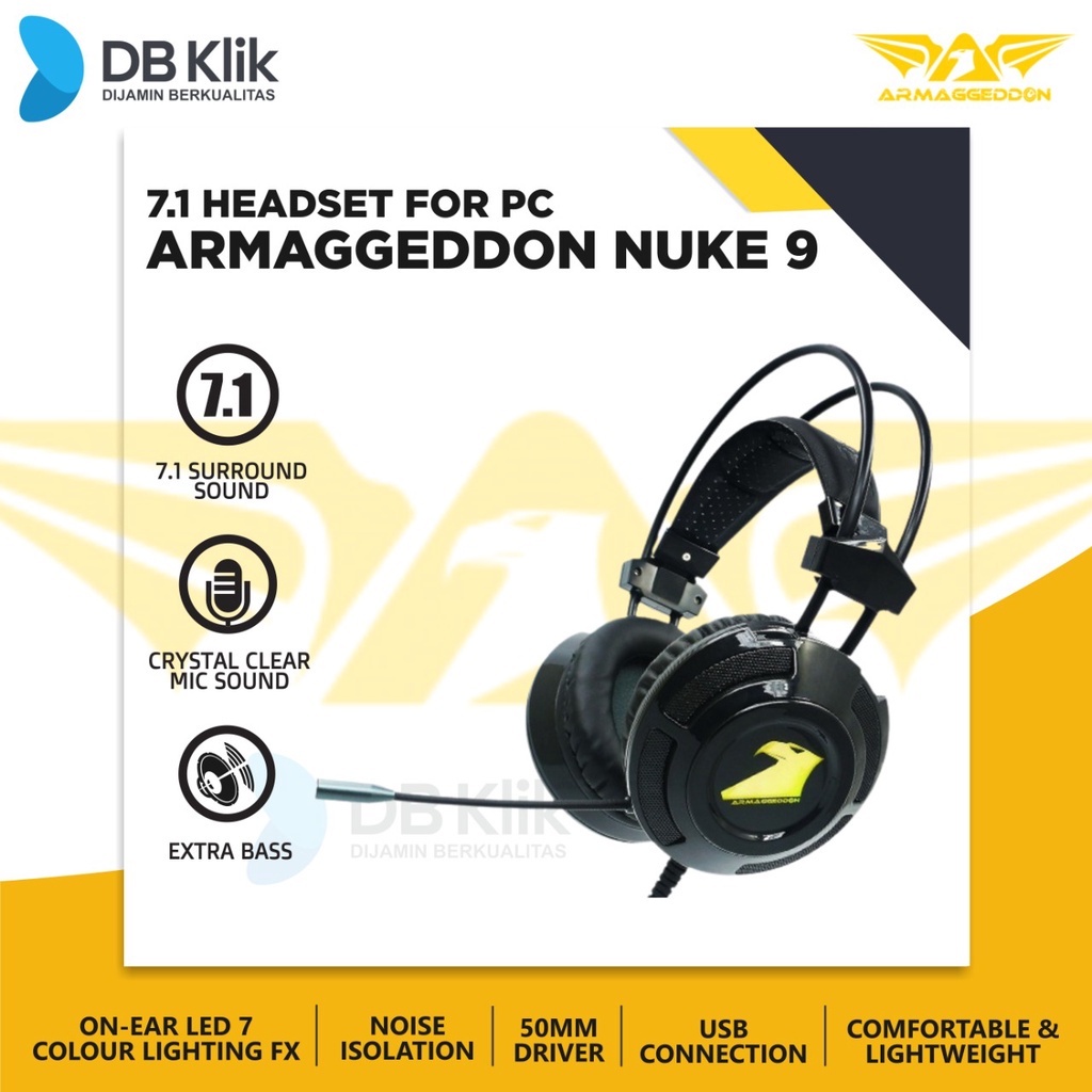 Jual Headset Gaming ARMAGGEDDON NUKE 9 The Ultimate 7.1 Wired - NUKE 9 ...