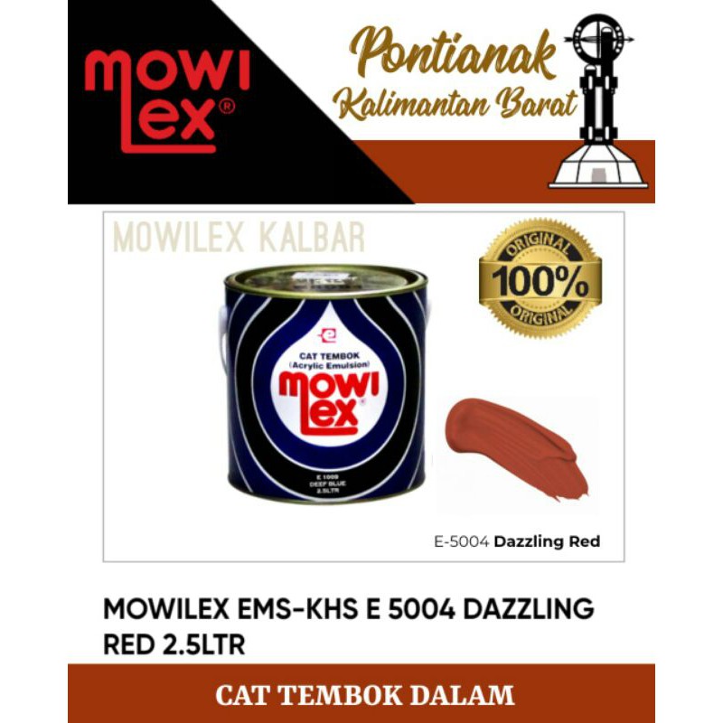 Jual Cat Tembok Bagian Dalam, Mowilex Emulsion E 5004 Dazzilng Red 2.5 Liter | Shopee Indonesia