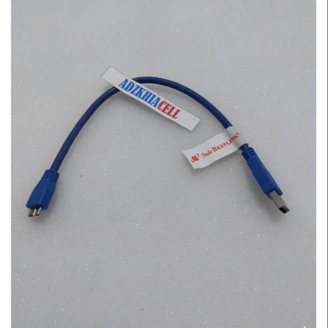 Jual Kabel hardisk external usb 3.0 Micro B pajang 30 cm - Biru ...