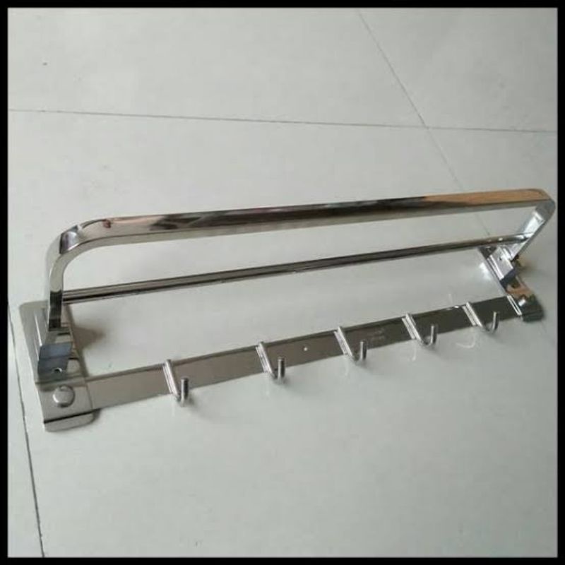 Jual Gantungan handuk 2 baris stainless sus 304 / Rak handuk stainless ...
