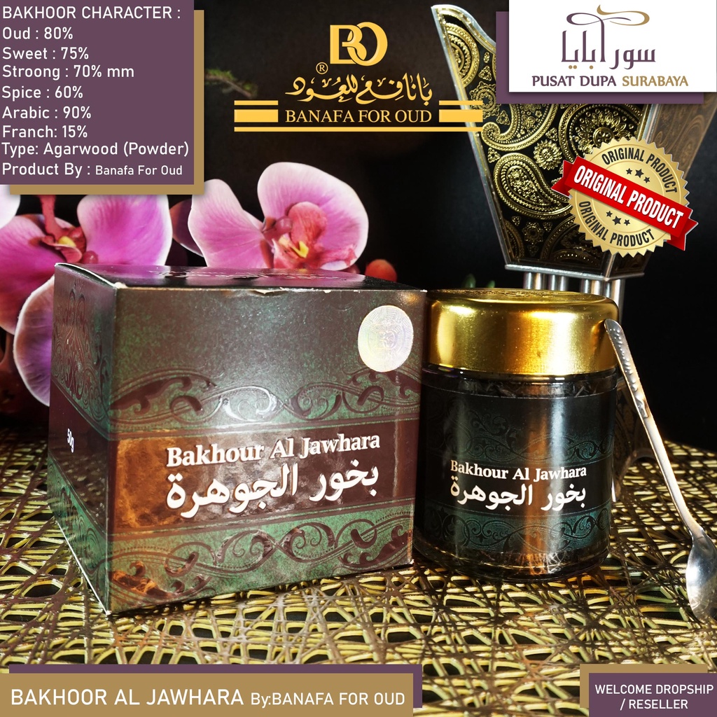 Jual Bukhur Bakhor Dupa Al Jawhara Banafa For Oud Original /Tahlil ...