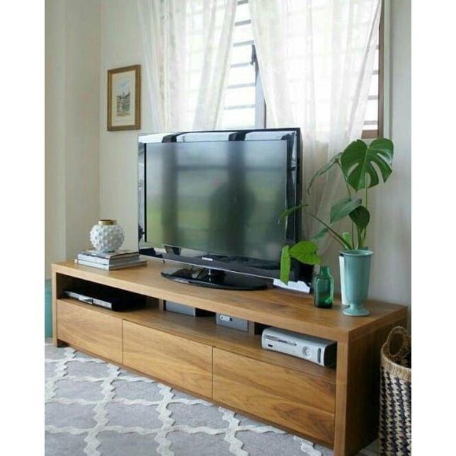 Jual Meja tv Rak tv Jati Minimalis | Shopee Indonesia