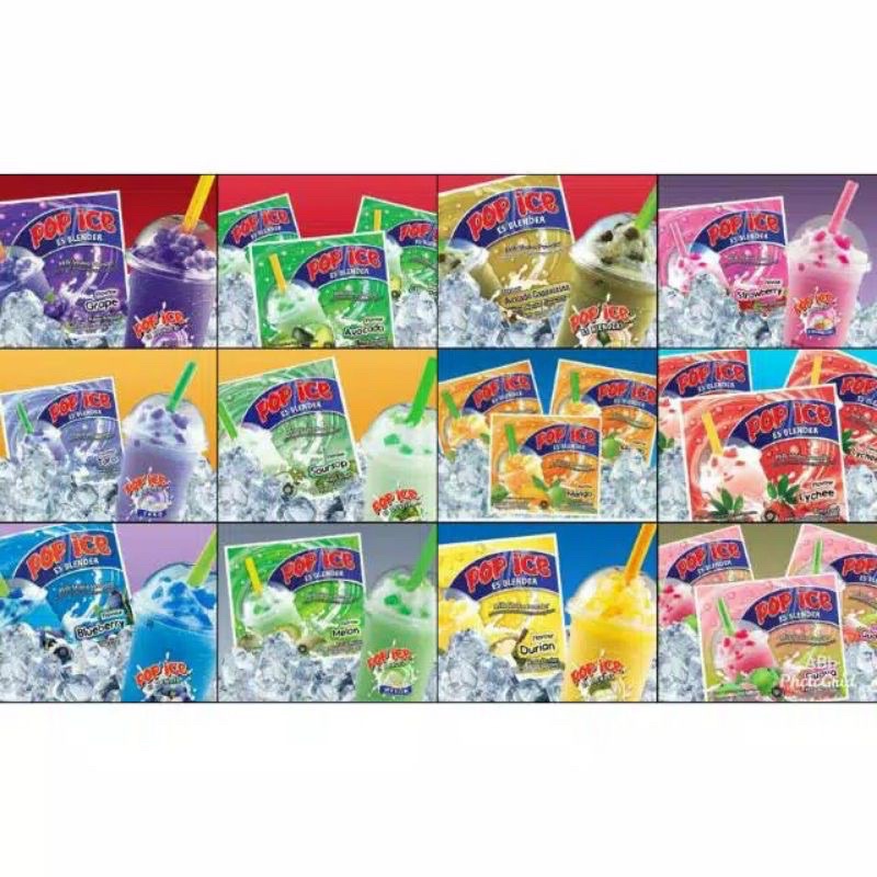 Jual Pop Ice minuman bubuk renceng isi 10 | Shopee Indonesia