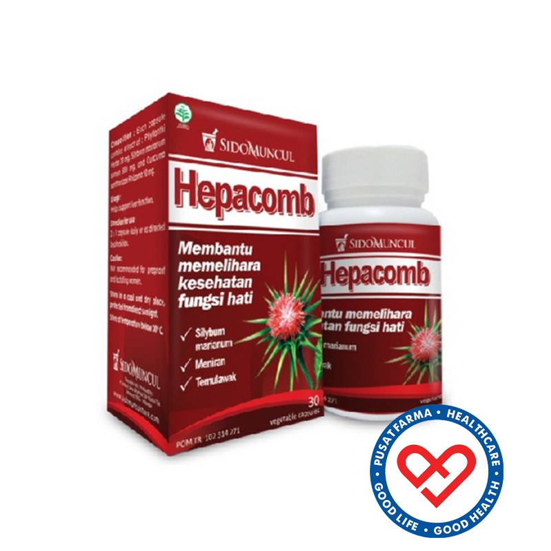 Jual Sido Muncul Hepacomb Kapsul Obat Hepatitis Sirosis Liver Vitamin ...