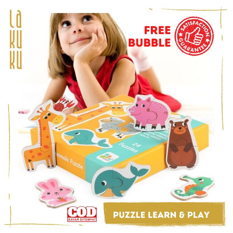 Jual Lakuku - Puzzle Kayu / Jigsaw Puzzle / Matching Puzzle Lucu ...