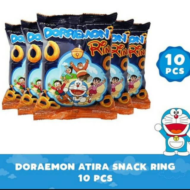 Jual Doraemon Atira Snack Ring 1pack isi 10 @30gr | Shopee Indonesia