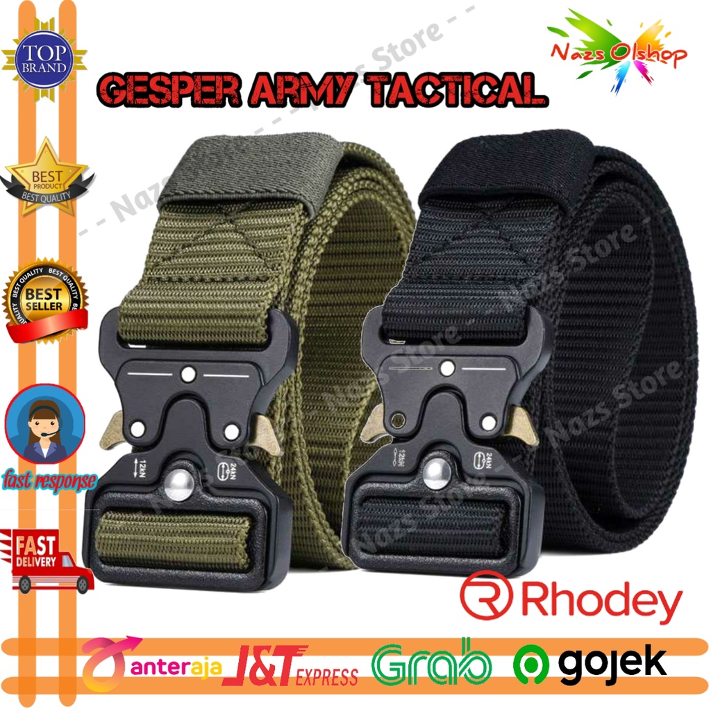 Jual Gesper Ikat Pinggang Militer Taktikal Canvas Army Tactical 125cm ...