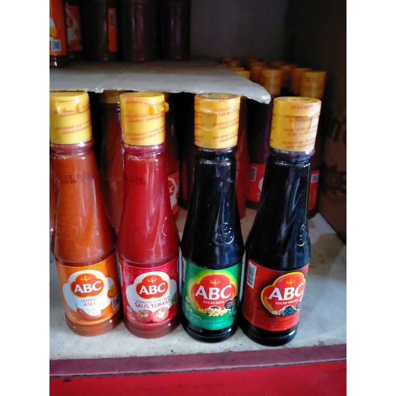 Jual kecap manis/kecap asin/saos/sambal ABC 135 ml botol meja | Shopee ...