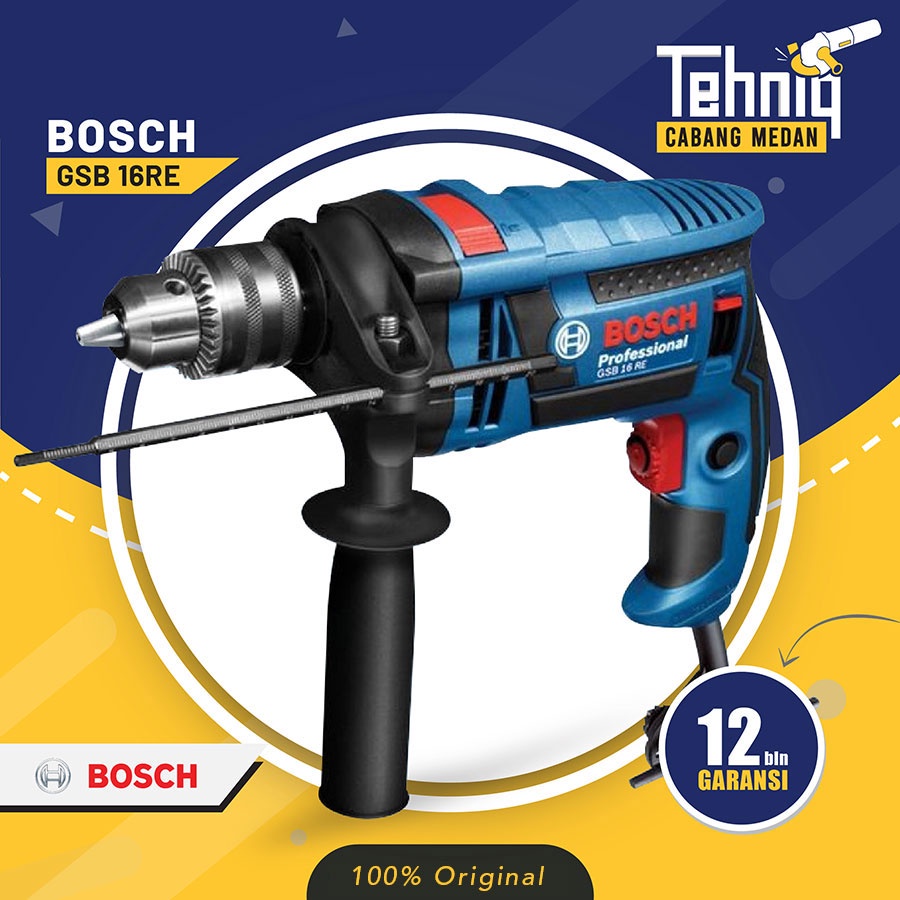 Jual Mesin Bor Listrik Tembok Dinding Beton BOSCH GSB 16 RE Impact Drill 16 mm | Shopee Indonesia