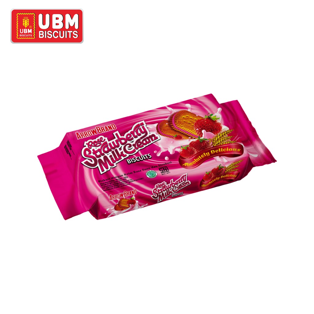 Jual UBM Biscuits Rose Strowberry Arrow 200g | Shopee Indonesia