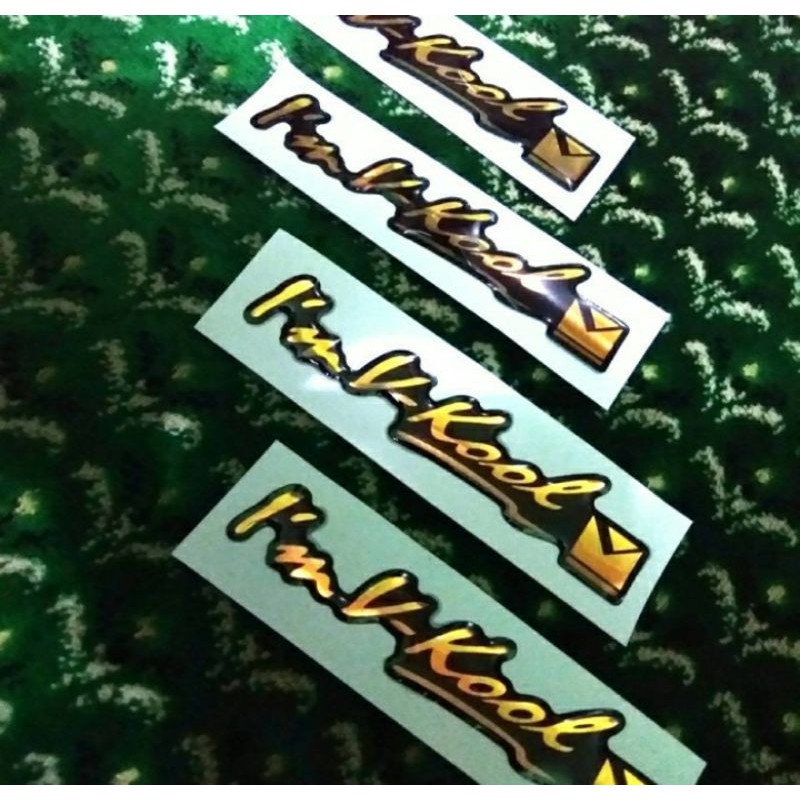 Jual Sticker Mobil Timbul Stiker Resin Im VKool V-Kool V Kool Warna ...