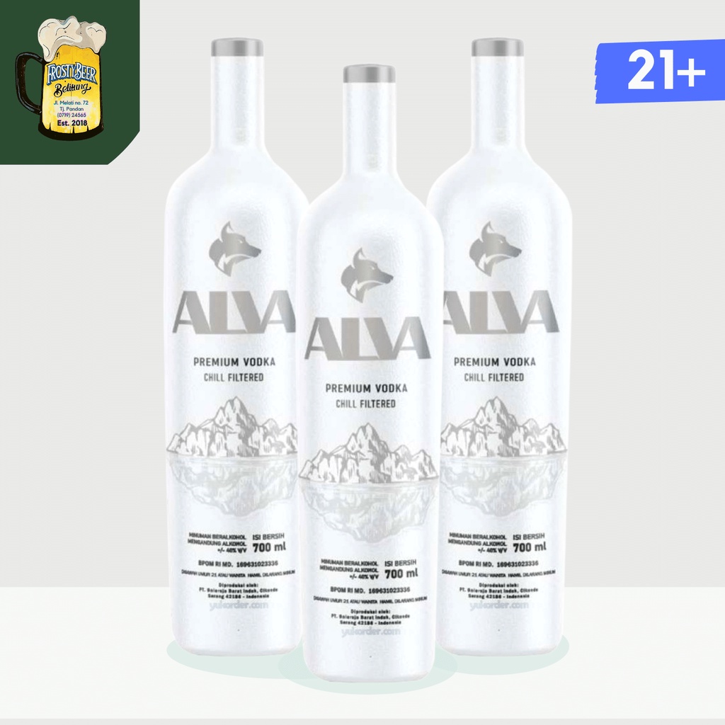 Jual ALVA Vodka Premium 40% 700 ml - Premium Chill Filtered | Shopee Indonesia