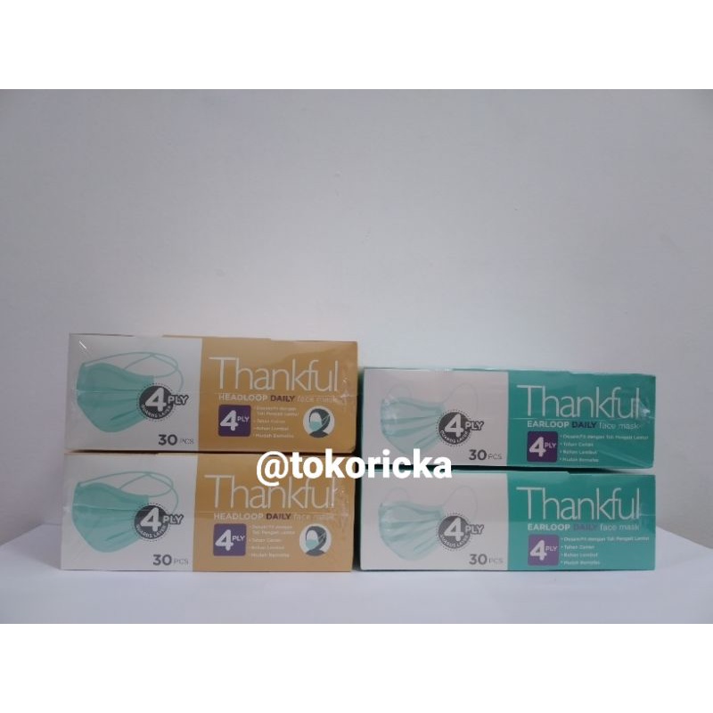 Jual MASKER MEDIS THANKFUL // MASKER 4PLY // MASKER MEDIS 4PLY ...