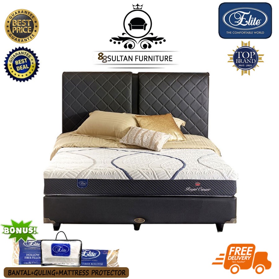 Jual Full Set Kasur Springbed Elite Royal Crown New Edition Shopee
