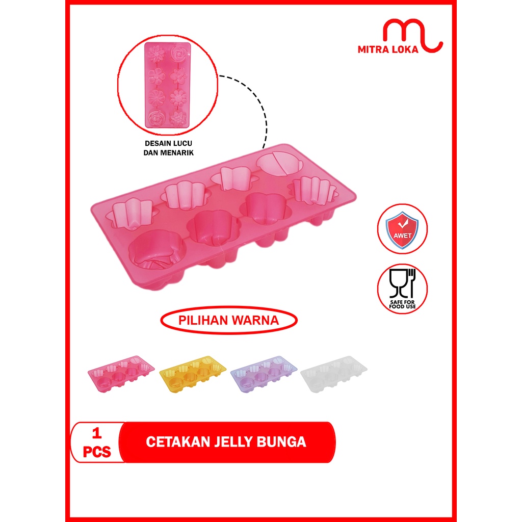 Jual Mitra Loka Cetakan Puding Karakter Lucu Mawar Bunga Loyang Agar2 ...