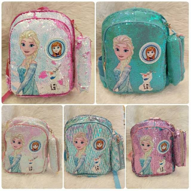 Jual Sequin Frozen Backpack | Shopee Indonesia