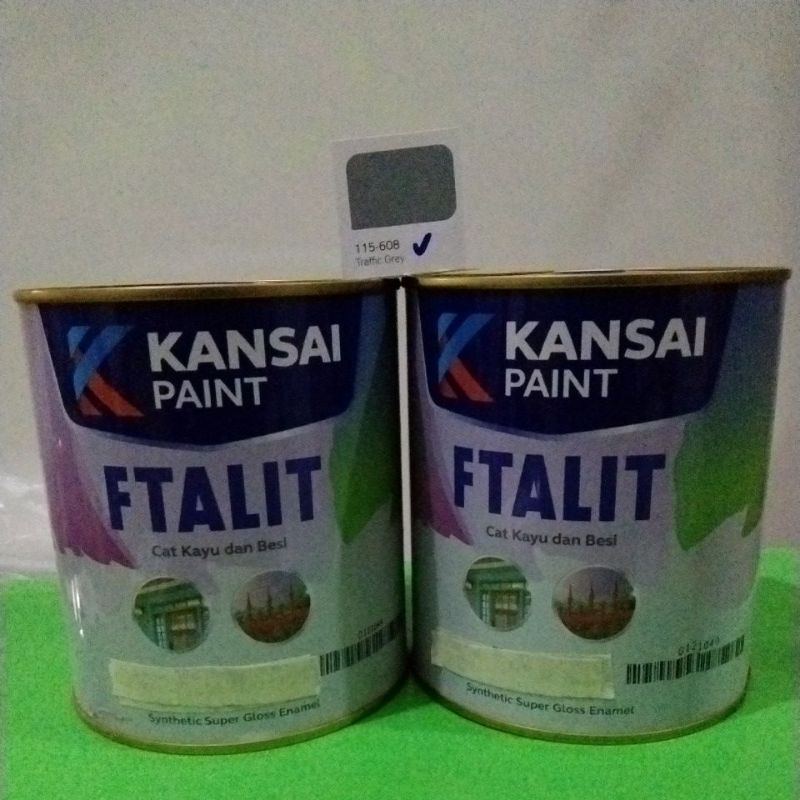 Jual Ftalit 608 Traffic Grey / Cat Kayu & Besi 1Ltr | Shopee Indonesia