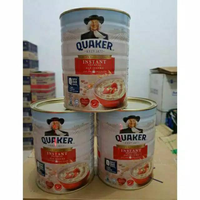 Jual Quaker Oats Instant OatMeal Kaleng Malaysia 800g | Shopee Indonesia
