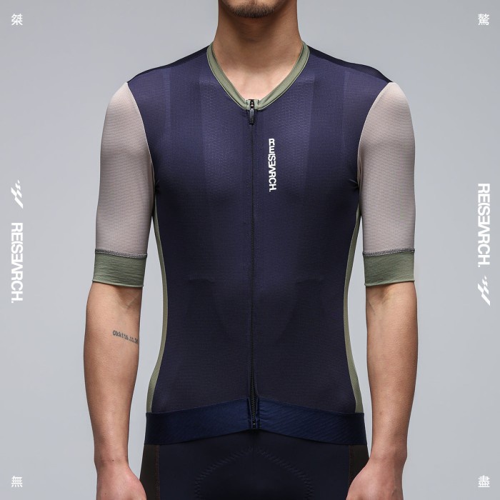 Jual Jersey Sepeda Men Women GRC RESEARCH Prussian Blue Cycling Jersey ...