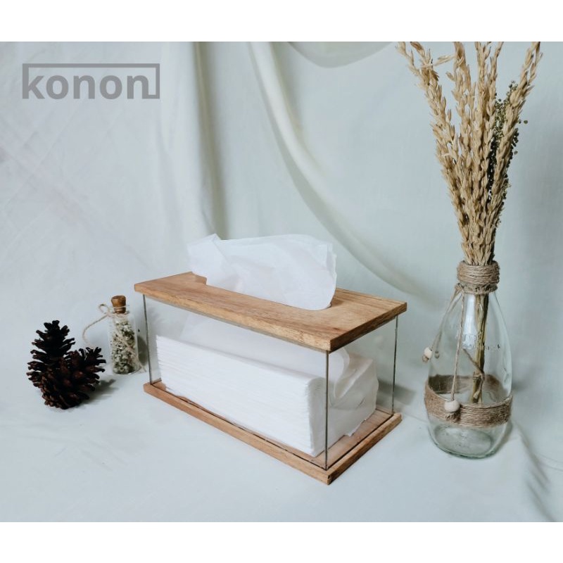 Jual KOTAK TISU KAYU AKRILIK KONON | SCANDINAVIAN JAPAN TISSUE BOX ...