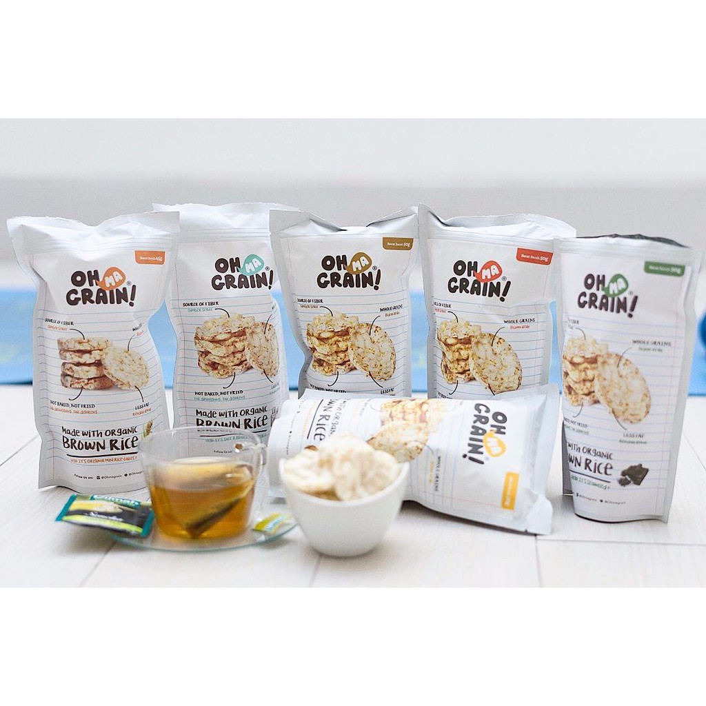 Jual Oh Ma Grain! Popped Rice Crackers 50gr / Keripik Beras / Snack ...
