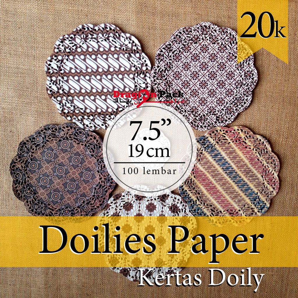 Jual Kertas Doilies Paper Motif Batik 7.5" (19 cm) isi 100 lembar ...