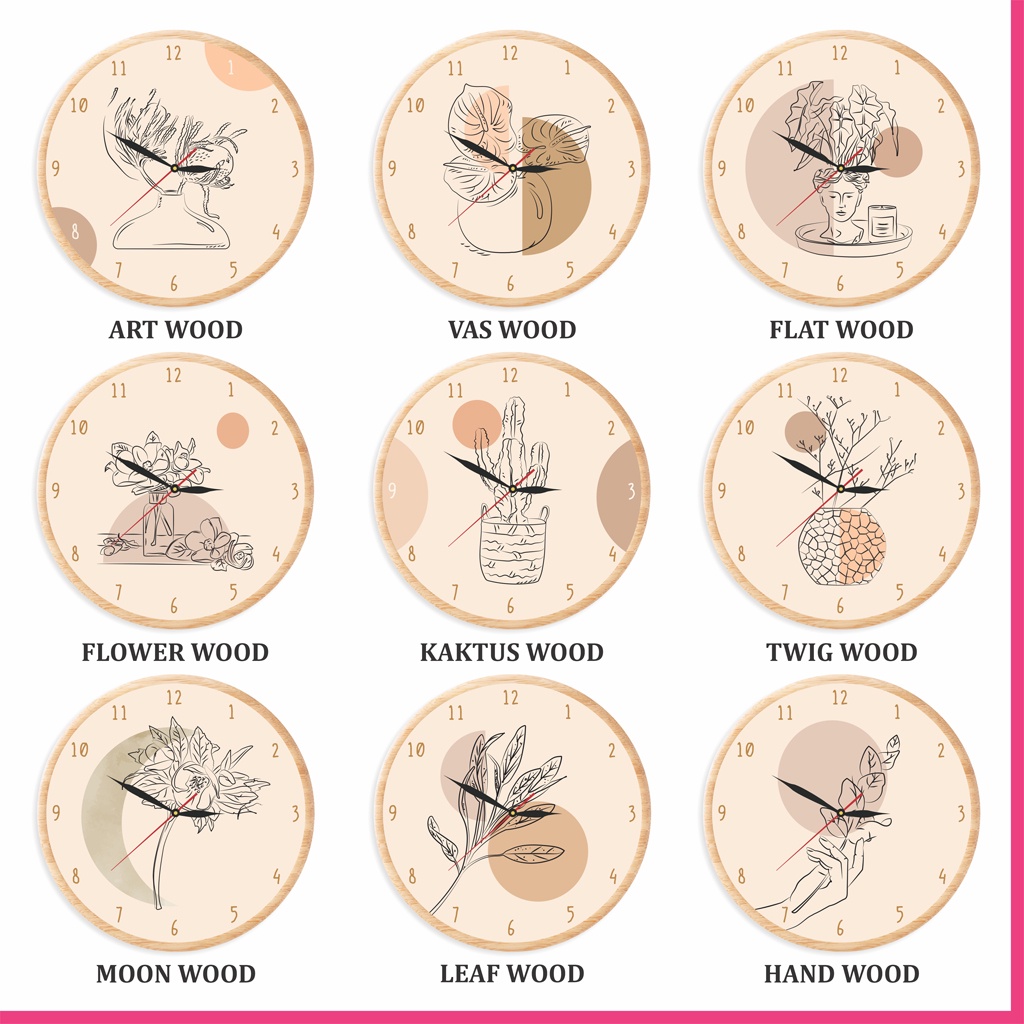 Jual Jam Dinding Unik Motif Boho Artistik Dekorasi Kamar Hiasan Ruang ...