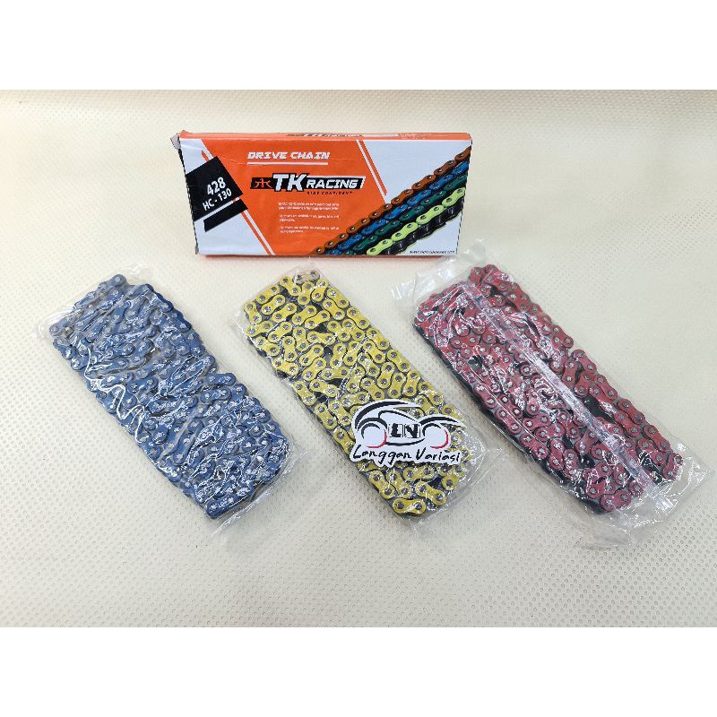 Jual Rante Rantai TK Racing 428 HC 130 L / 140 L Merah Biru Kuning Red ...