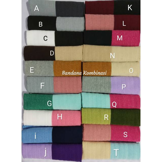 Jual INNER RAJUT KOMBINASI 2 Warna Zig-zag (20 varian warna) | Shopee ...