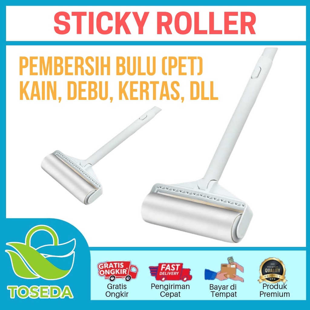Jual Sticky Magic Roller Tongkat Panjang Pembersih Debu Bulu Karpet Lantai | Shopee Indonesia