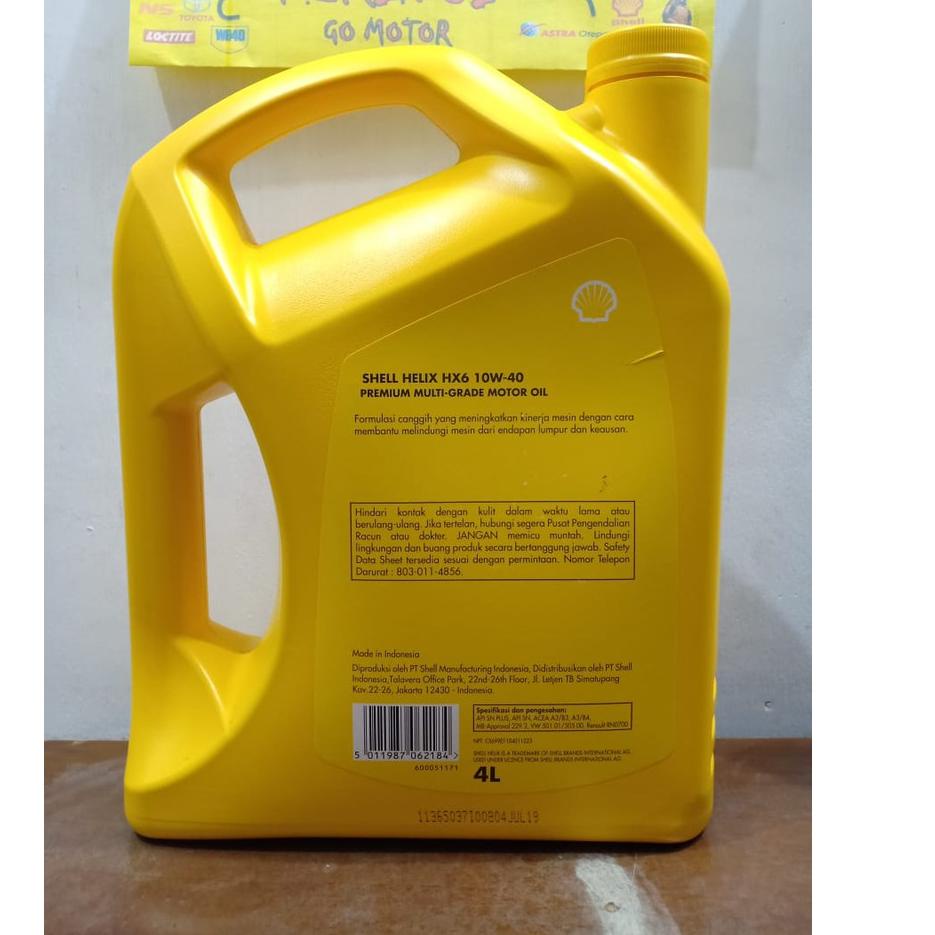 Jual Model baru - OLI SHELL HELIX HX6 10W-40 4L GALON - OLI SHELL HX6 ...