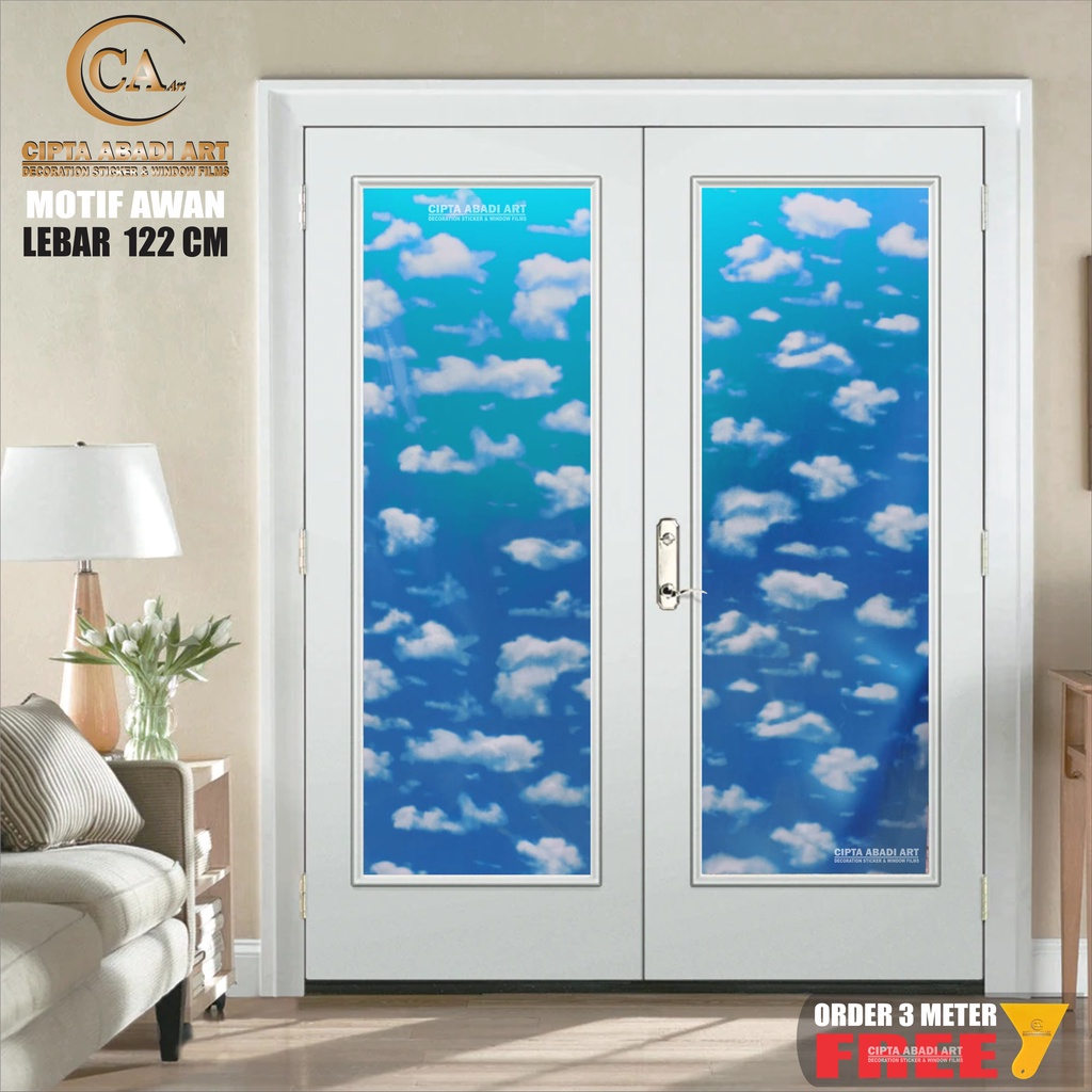 Jual Stiker Kaca Motif Awan Lebar 122 CM | Shopee Indonesia