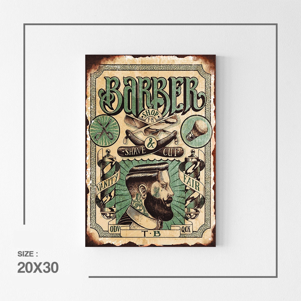 Jual Poster kayu barbershop - Hiasan dinding barbershop - Kata kata ...