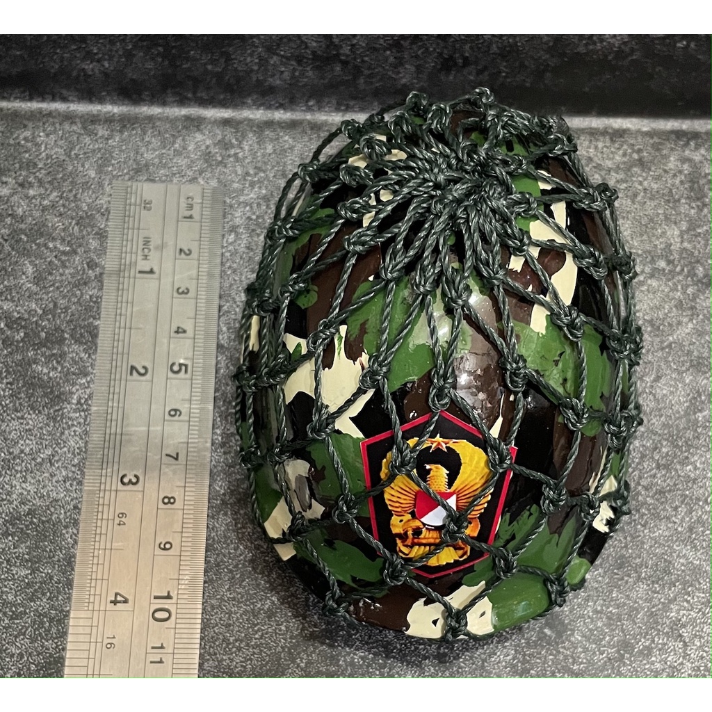 Jual Miniatur Helm Helm TNI AD Loreng| Miniatur Helm | Patung Helm TNI ...