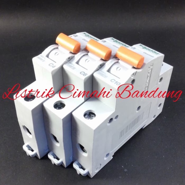 Jual SCHNEIDER MCB 2A & 4A | 900Watt | 1P pemutus arus listrik | Shopee ...