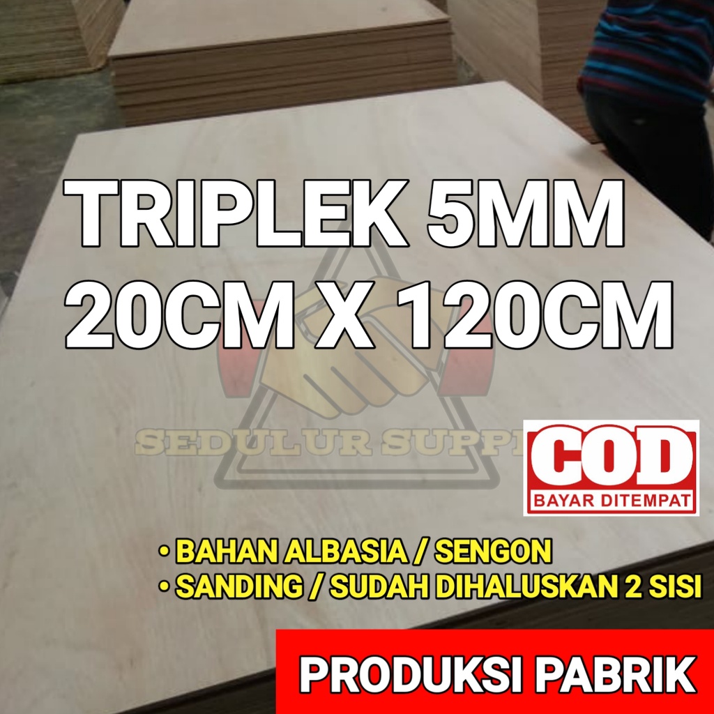 Jual TRIPLEK 5mm / MULTIPLEK 5MM ALBASIA UTY UKURAN 20 x 120cm ...