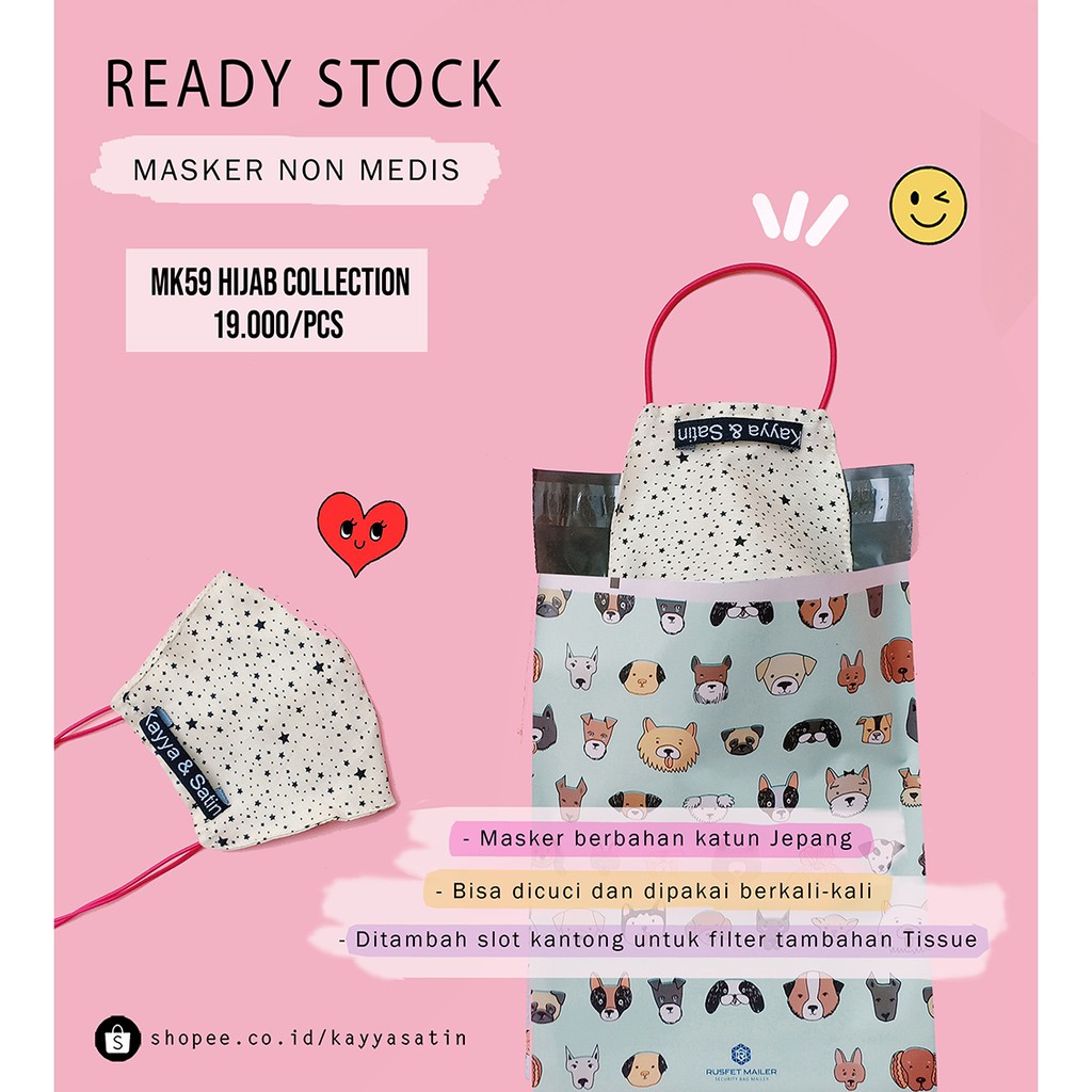 Jual MASKER KAIN KODE ( MK59 COLLECTION ) | Shopee Indonesia