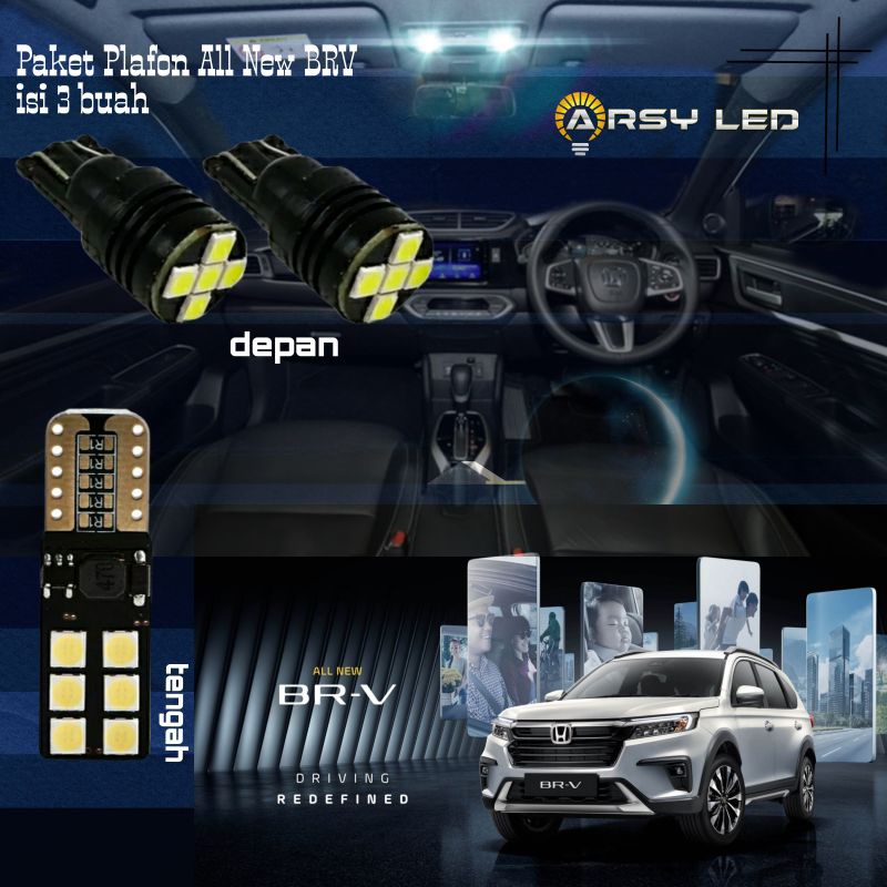 Jual ARSY LED Paket Lampu Plafon Kabin LED Mobil Honda All New BRV BR-V | Shopee Indonesia