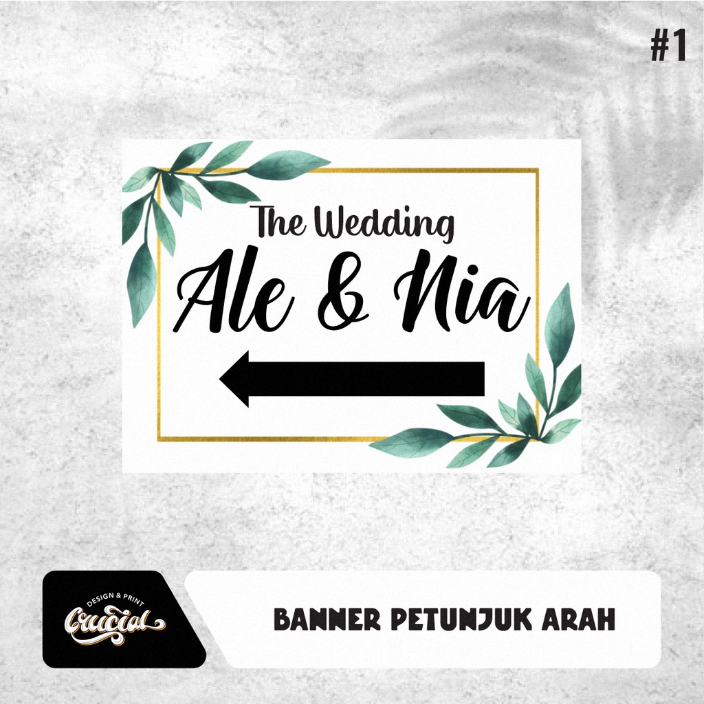 Jual Banner Petunjuk Arah Pernikahan JDM | Shopee Indonesia