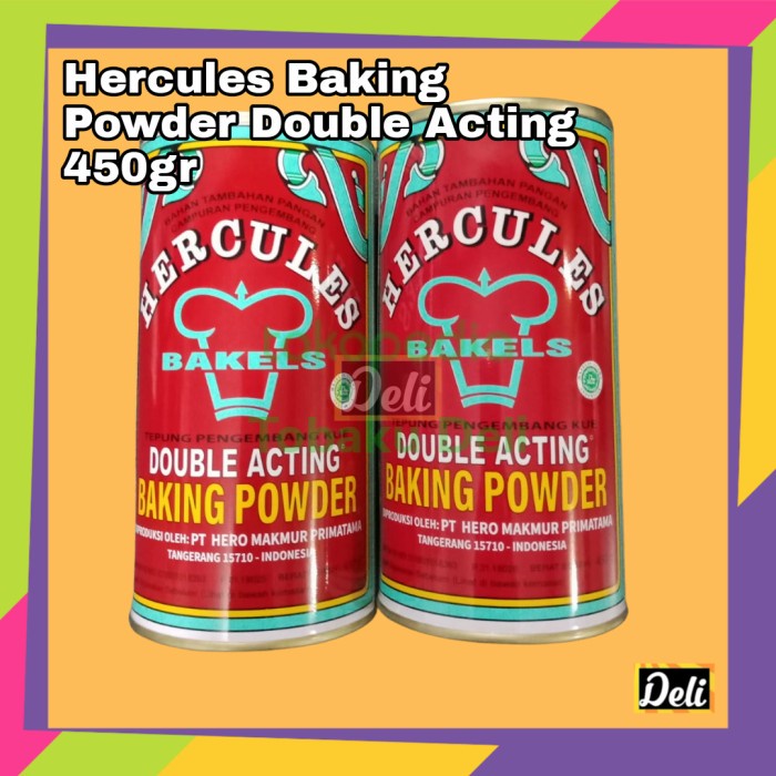 Jual Hercules Bakels Double Acting Baking Powder Bubuk Pengembang 450gr ...